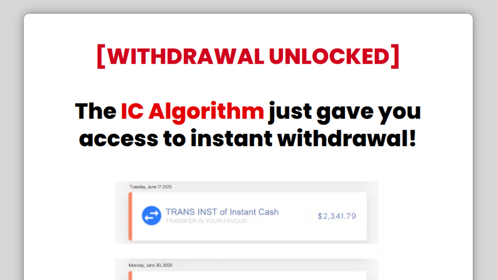 Instant Cash Algorithm Review - Legit or Scam?